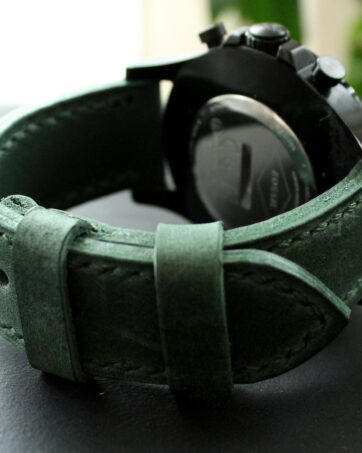 Watch strap Ruby red perforated | Anger Refuge